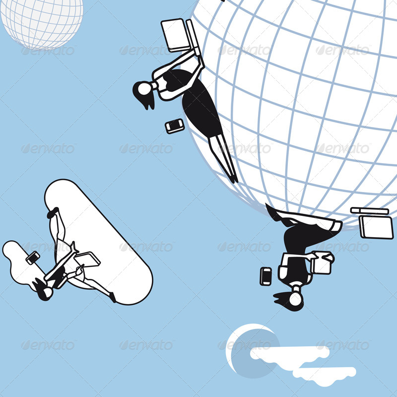 Cloud Computing Planet, Vectors | GraphicRiver